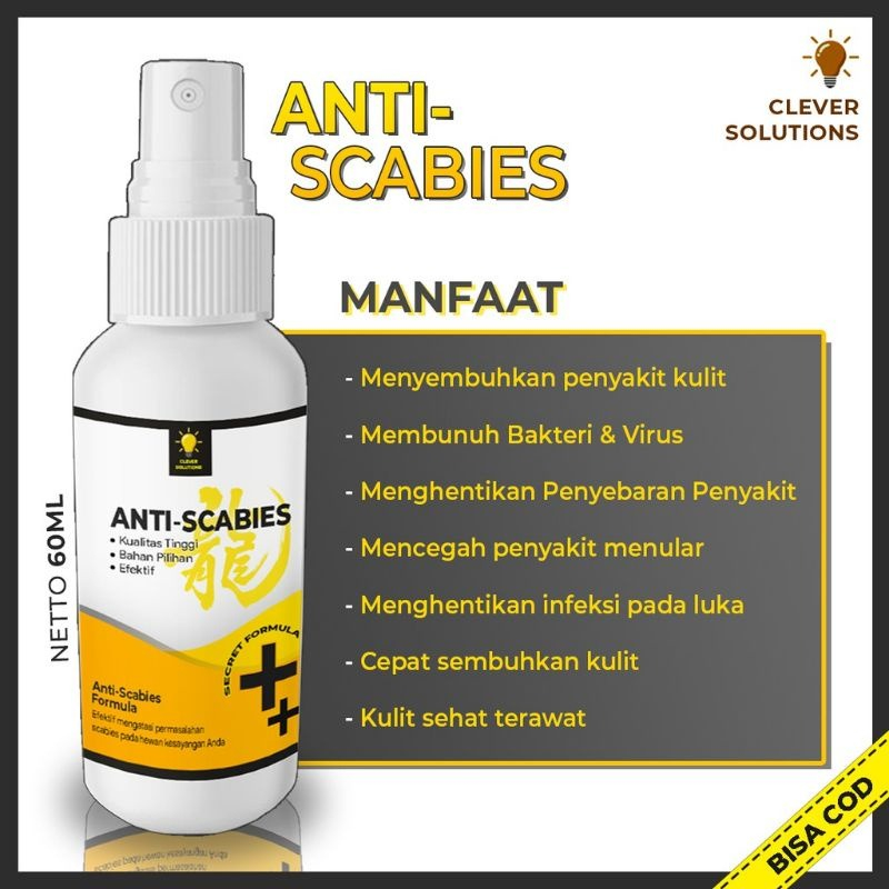 Jual Anti Scabies 60ml Obat Scabies Jamur Kucing Scabies Demodex ...