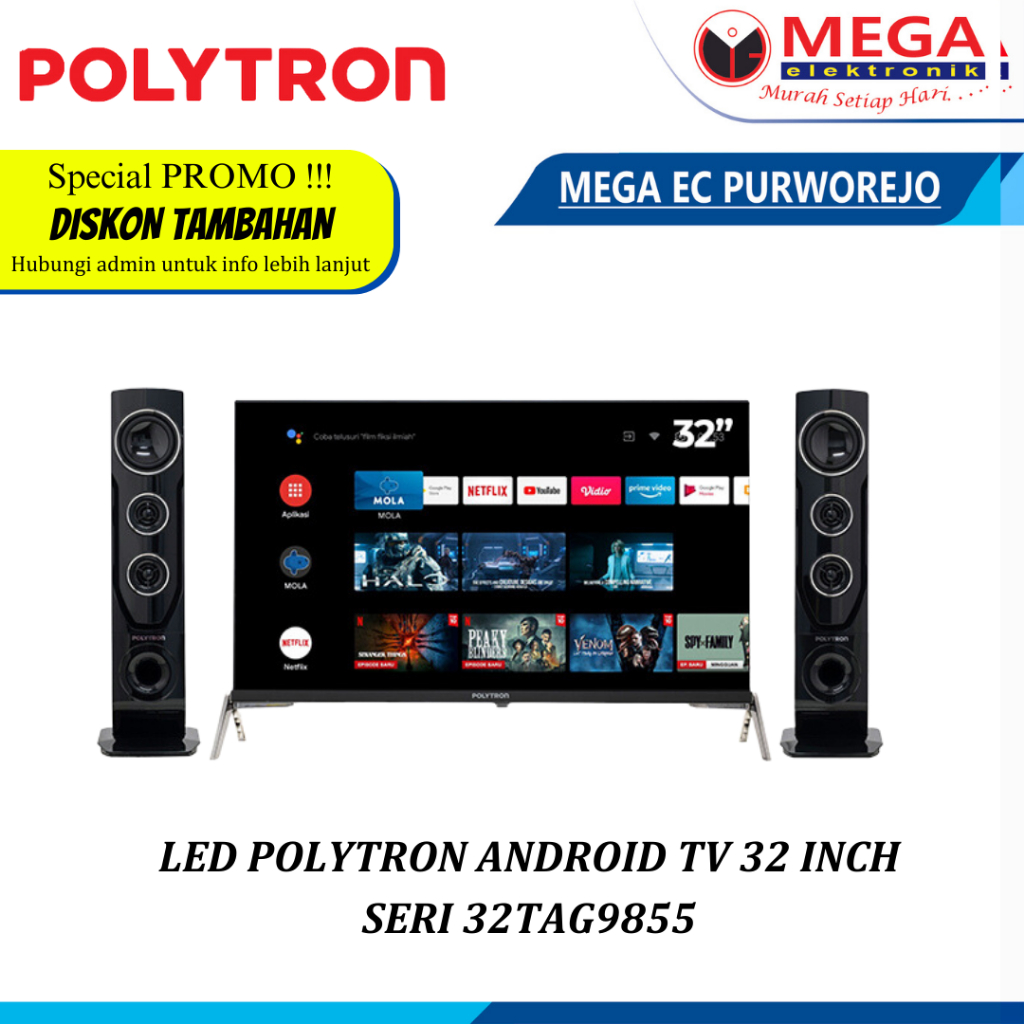Jual LED POLYTRON PLD 32TAG9855 Smart Cinemax Android TV 32 inch | Shopee Indonesia