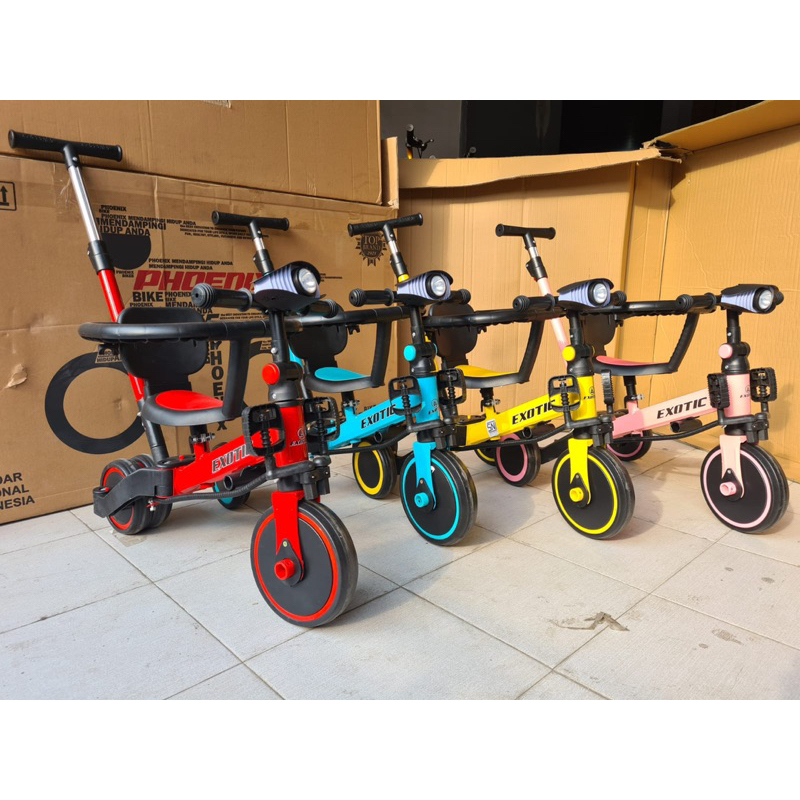 Jual Sepeda Anak Roda Tiga 6 In 1 Balance Bike PUSH BIKE EXOTIC ET 709 -7 Dorong Stir Pengaman ...