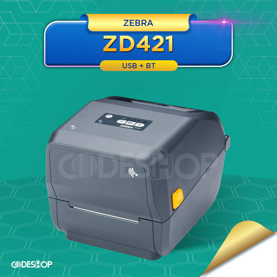 Jual Printer Termal Transfer Zebra ZD421 300 DPI Print Resi Barcode ...