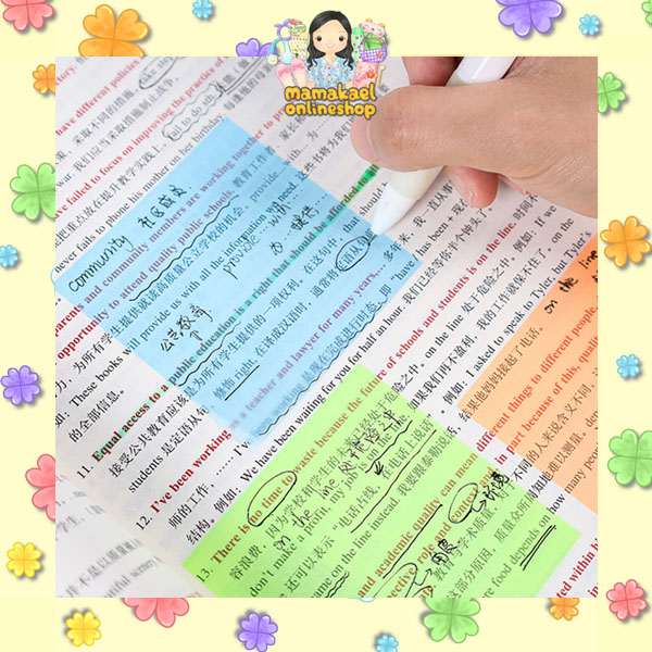 Jual Sticky notes transparan warna warni kertas memo untuk menulis ...