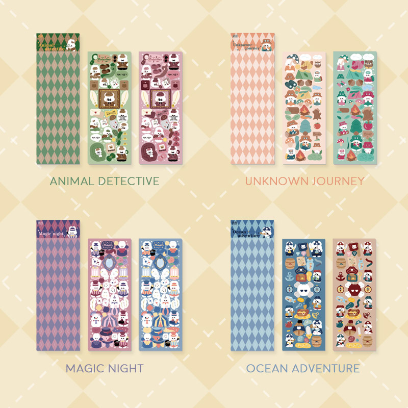 Jual STIKER DECO/STIKER WHIMSICAL/STIKER RABBIT/STIKER LUCU/STIKER ...