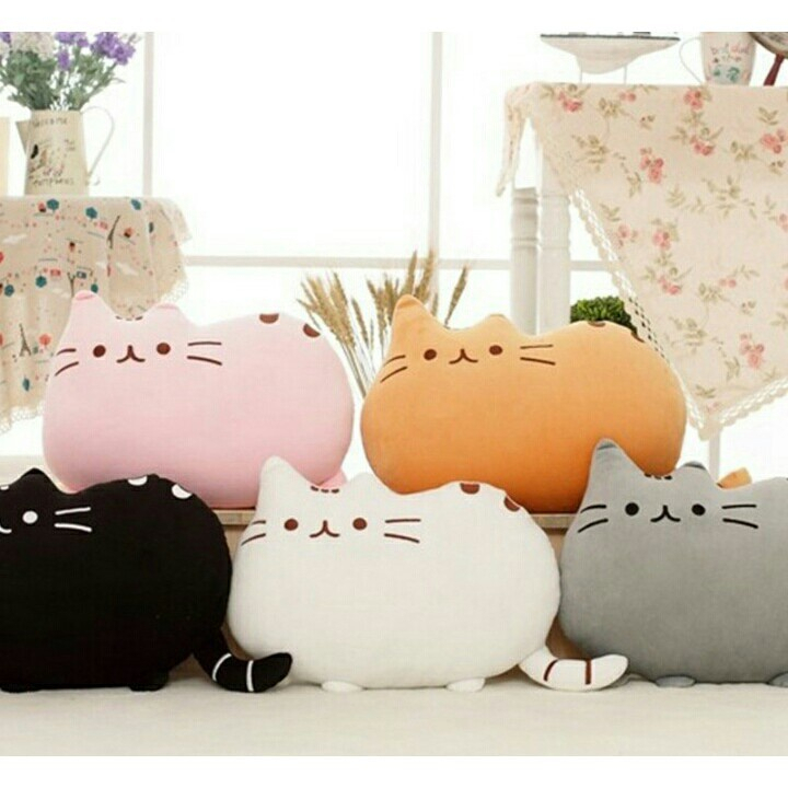 Jual Bantal Kucing Pusheen Ukuran XL Besar Soft Halus Boneka Bantal ...