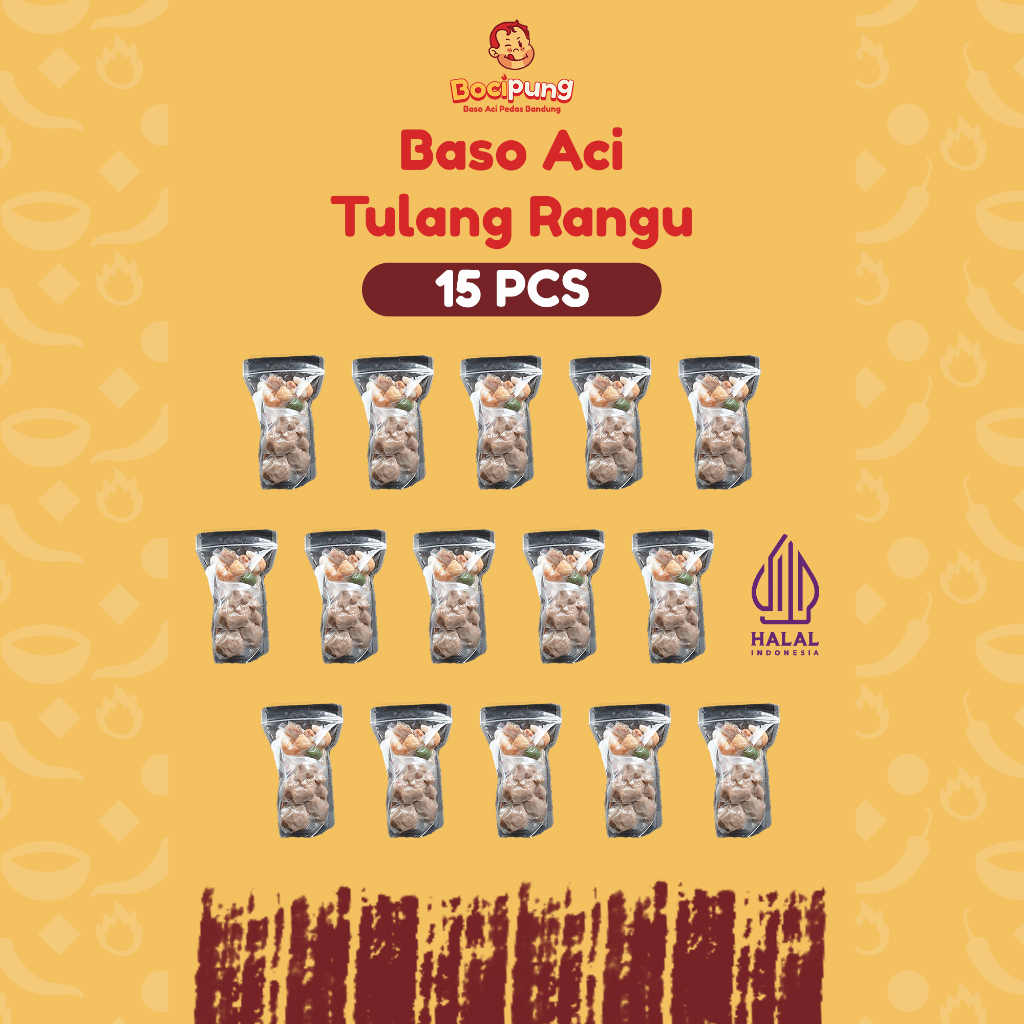 Jual BASO ACI BOCI TULANG RANGU 15 BUNGKUS Pedas Food Instan | Shopee ...