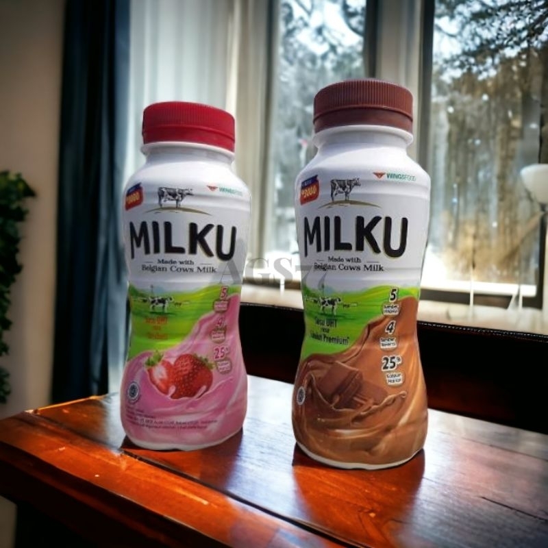 Jual (12 Botol) Susu Milku Premium Belgia 200ml Susu Cokelat Susu ...