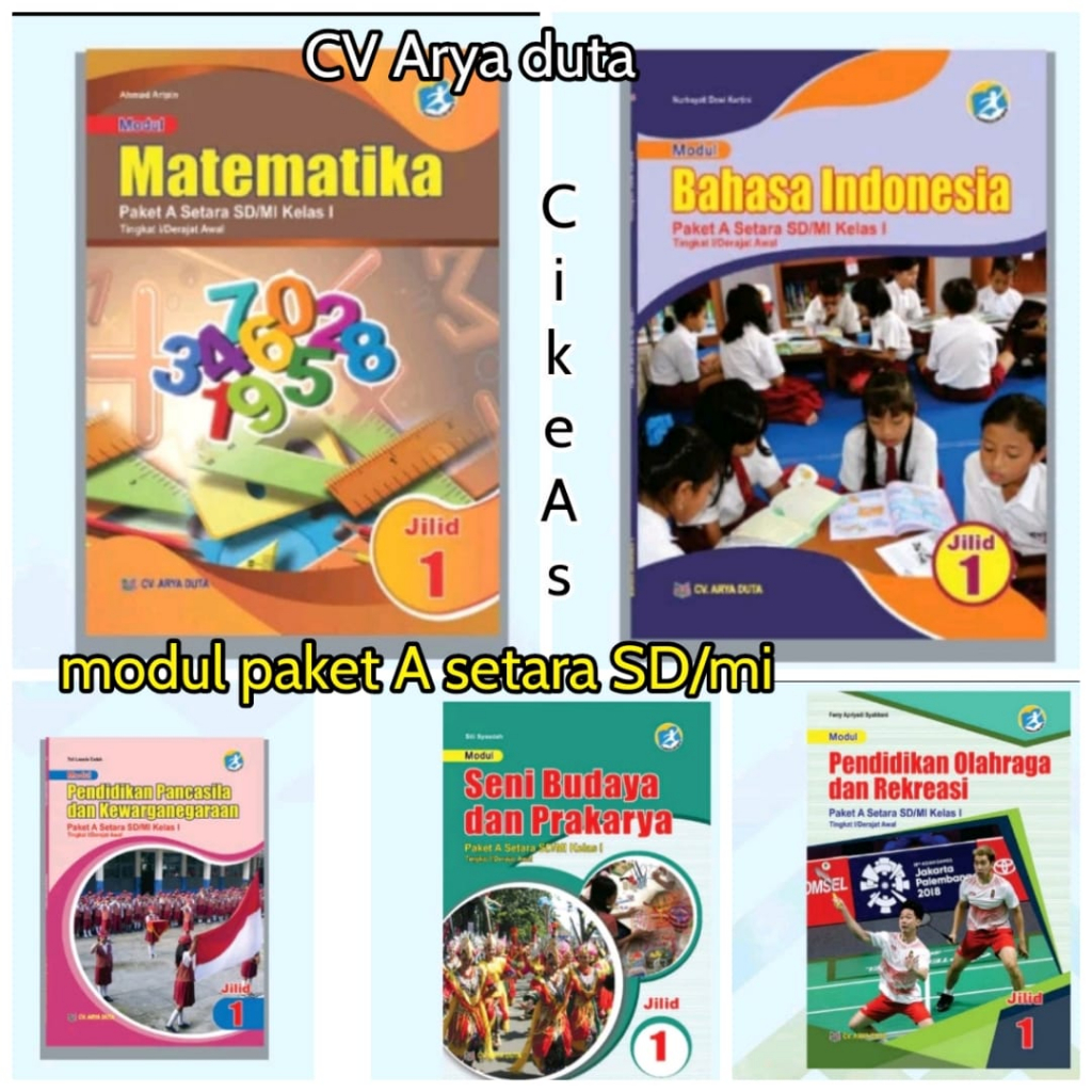 Jual Harga satuan buku modul paket A setara dengan SD/mi kelas 1 ...