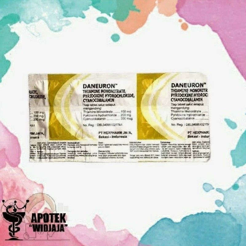 Jual daneuron vitamin B1 B6 B12 isi 10's 10 kaplet tablet / strip ...