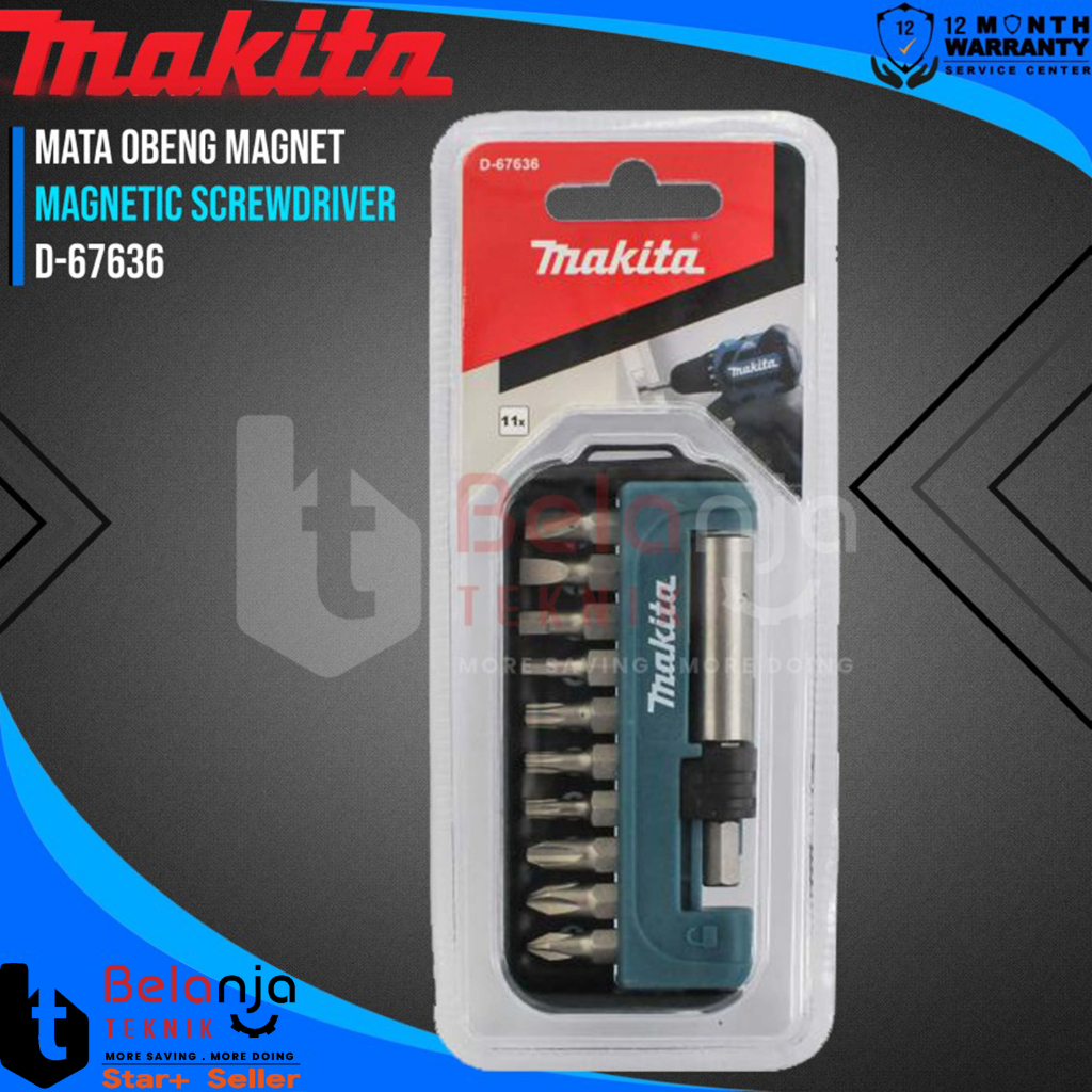 Jual Makita Magnetic Screwdriver Bit Set 10 Pcs Mata Obeng Magnet D ...