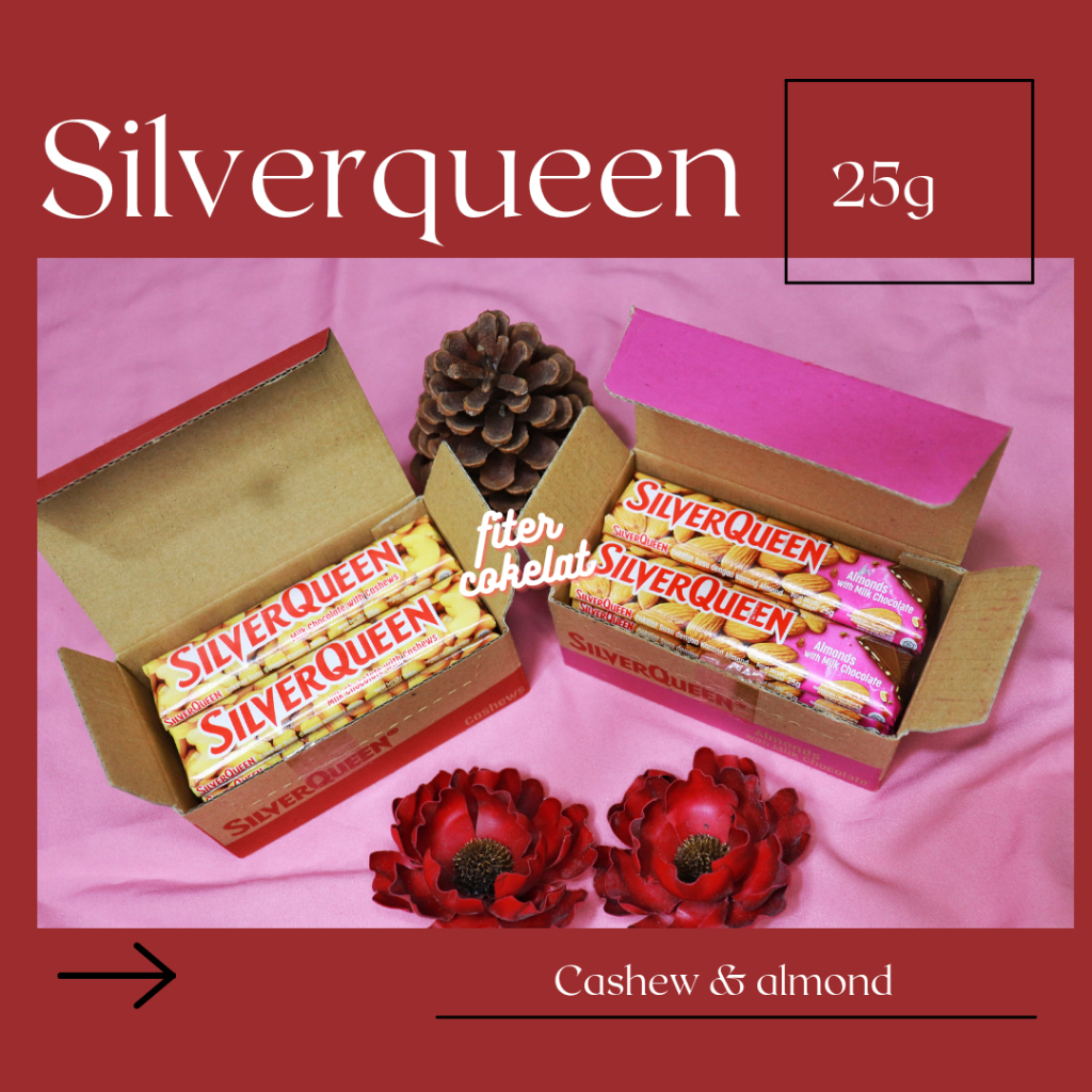 Jual SILVERQUEEN CASHEW 22GR ISI 10 // SILVERQUEEN MEDE | Shopee Indonesia