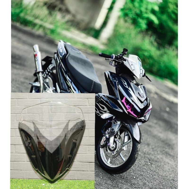 Jual windshield aerox model standar visor aerox old new bahan aklirik ...
