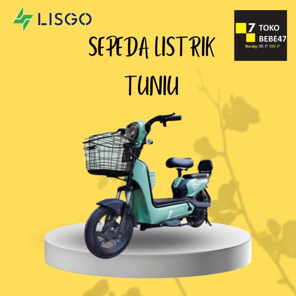 Jual SEPEDA LISTRIK LISGO TUNIU 48V/12AH 48V/20AH Garansi Resmi ...