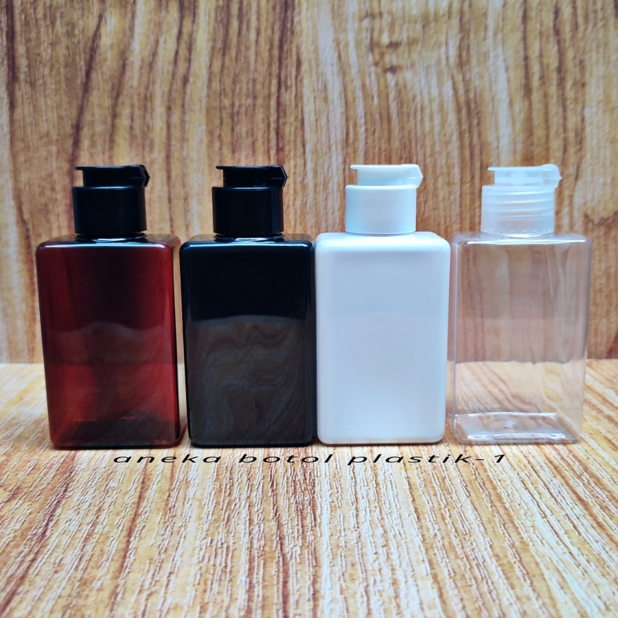Jual Botol Fliptop 100ml Pet Kotak / Botol 100ml Kotak Pet Tebal Sabun Sampo Sanitizer | Shopee ...