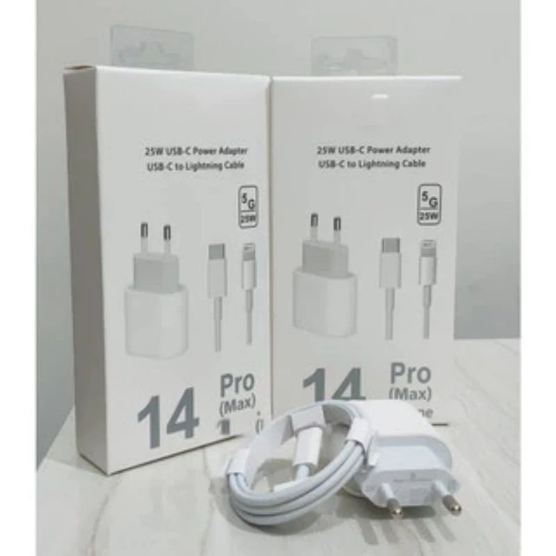 Jual Tc Travel Charger Ip 14 Promax 25w Usb C To Lightning (Space ...