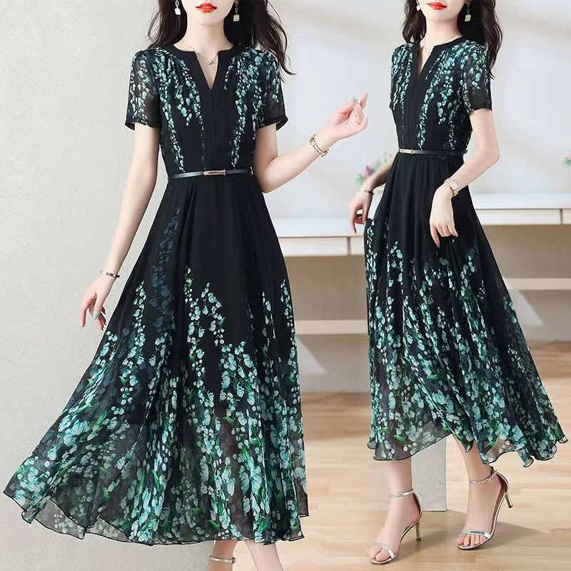 Jual 8044 - dress ikat pinggang dress batik kondangan premium dres ...