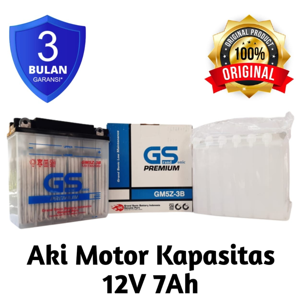 Jual Aki Basah Motor Honda Legenda Supra Lama 100 Impressa Prima Supra Fit Lama GM5Z-3B GS ...