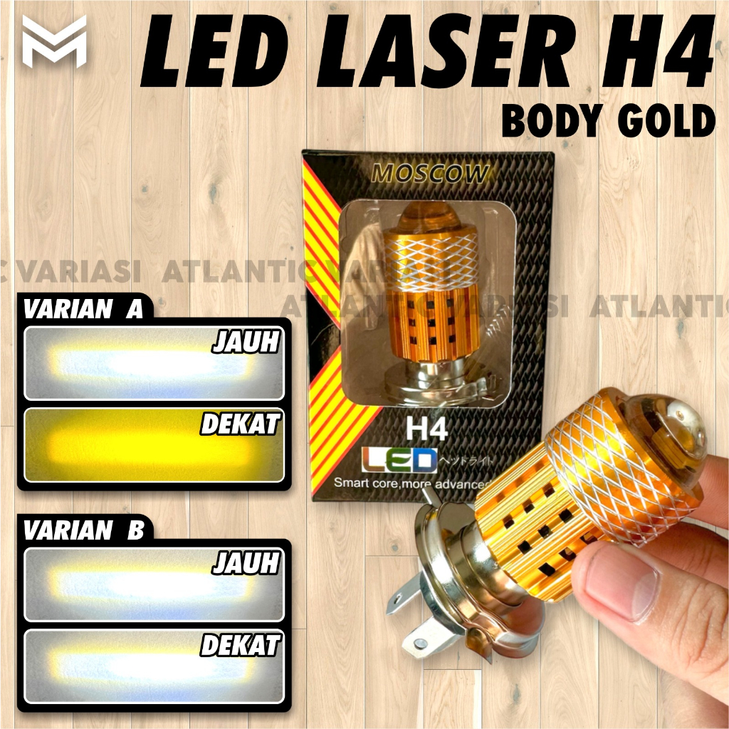 Jual LED LASER MOBIL MOTOR LAMPU LED H4 BODY GOLD LAMP VARIASI MOTOR YAMAHA VIXION NINJA R15 ...