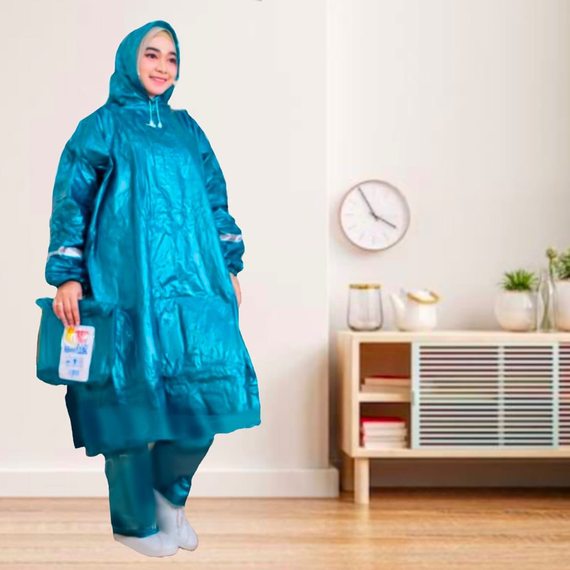 Jual Jas Hujan Ponco Lengan Dan Celana Terra EXTRA JUMBO BESAR Poncho Metalik Elephant Brand ...