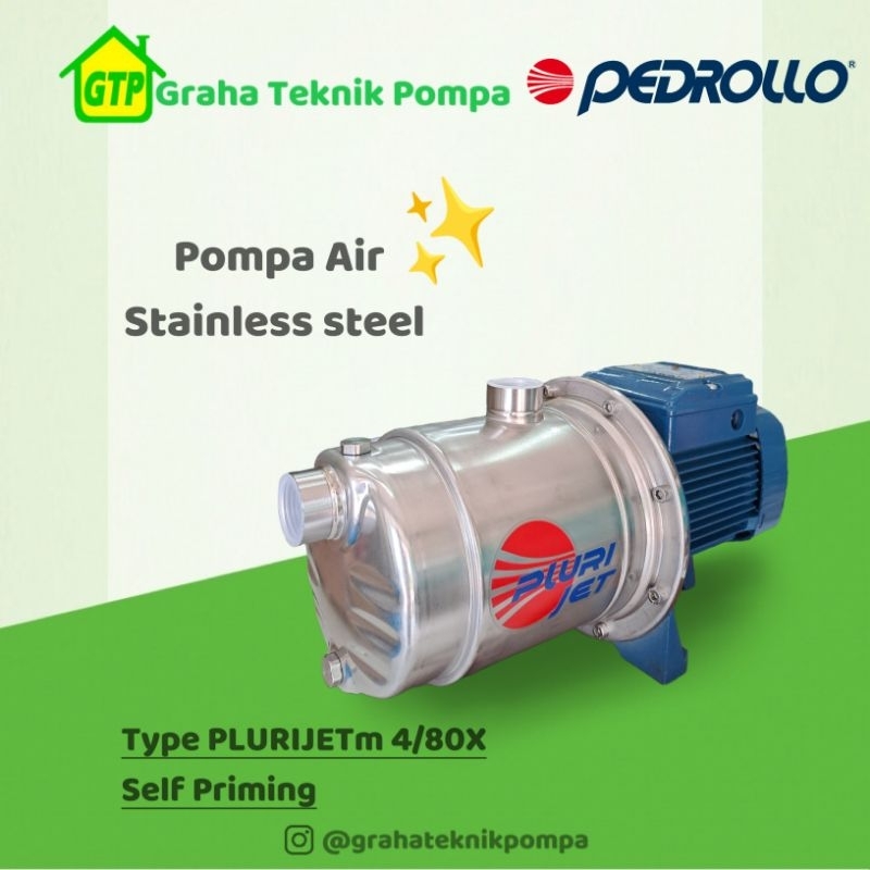 Jual Pedrollo Pluri Jet 4/80X Pompa Horizontal Multistage - Pompa Self Priming | Shopee Indonesia
