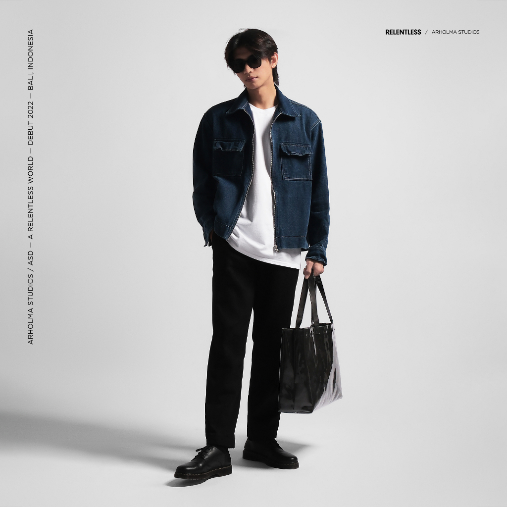 Jual Arholma Studios - Denim Zip Jacket 'Hiraeth' Savage Blue | Shopee ...