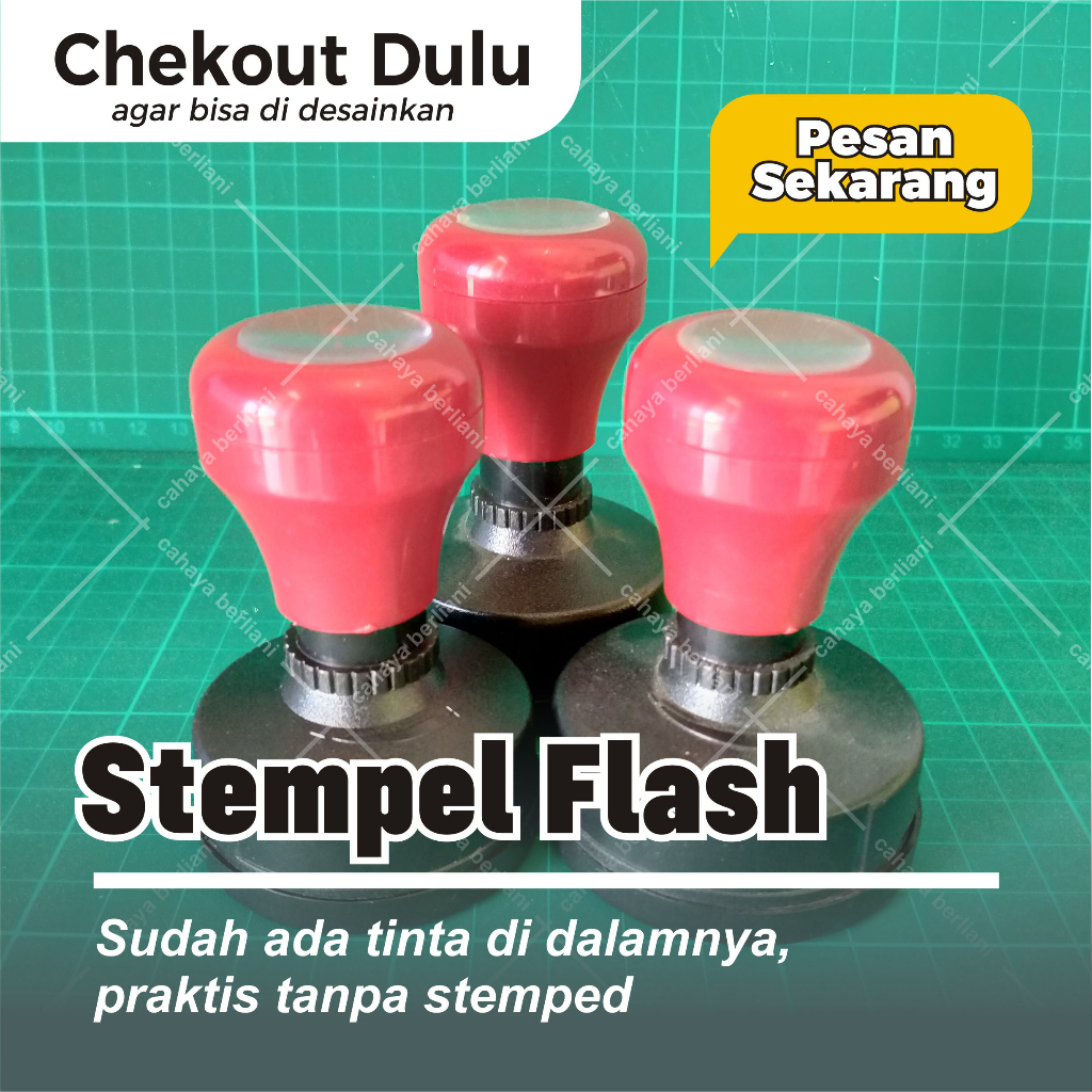 Jual Stempel Flash Otomatis - Bulat Standar - Kepala Desa | Shopee Indonesia