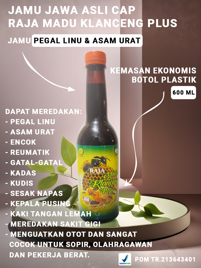 Jual Jamu Jawa Asli Cap Raja Madu Klanceng Plus (Kemasan Botol Plastik ...