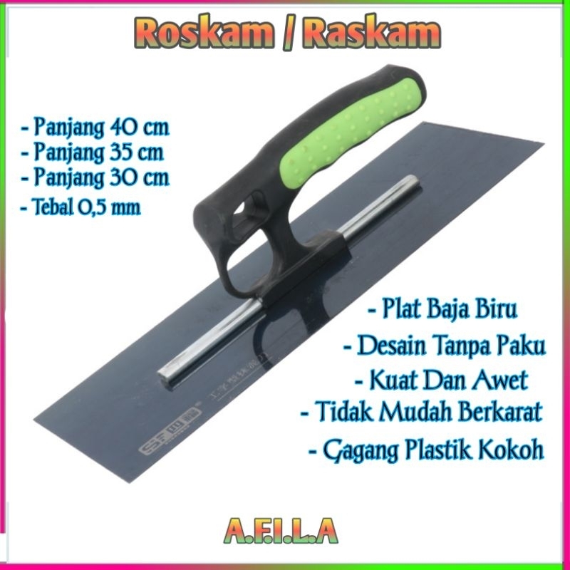 Jual ROSKAM RASKAM TROWEL EPOXY ACIAN DINDING PLAT BAJA BIRU | Shopee ...