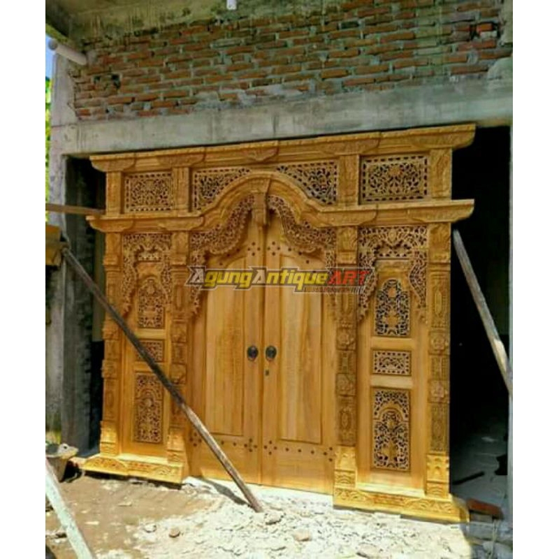 Jual Pintu Gebyok Ukir / Gebyok Pintu Ukir Jati / 3meter / | Shopee ...