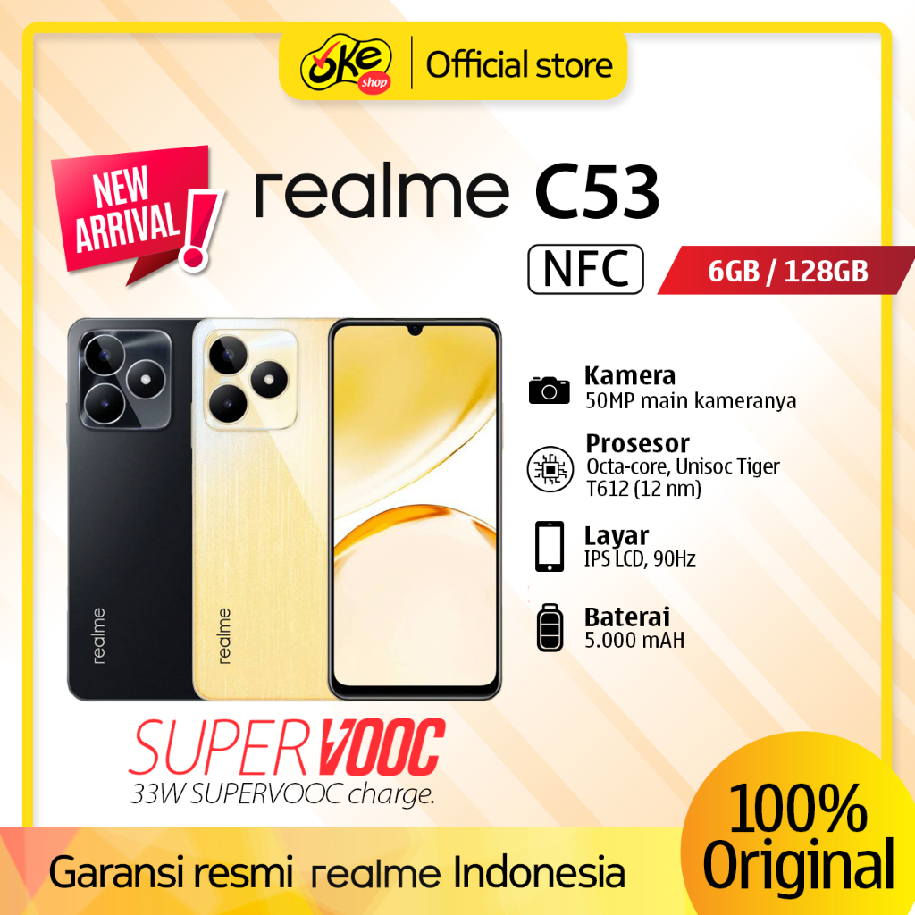 Jual Realme C53 6/128GB Garansi Resmi | Shopee Indonesia