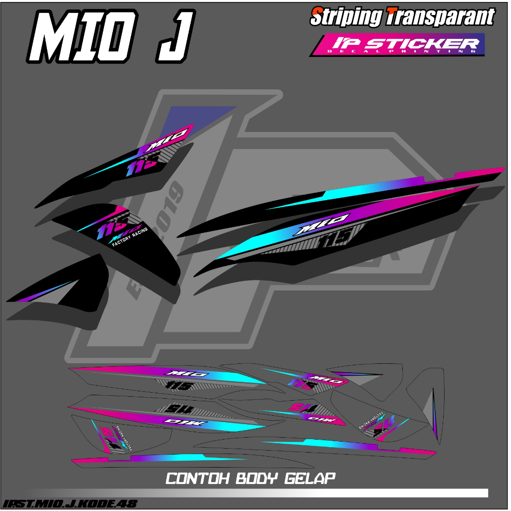 Jual MIO J (COD) STIKER STRIPING MOTOR YAMAHA MIO J STIKER LIST STIKER ...