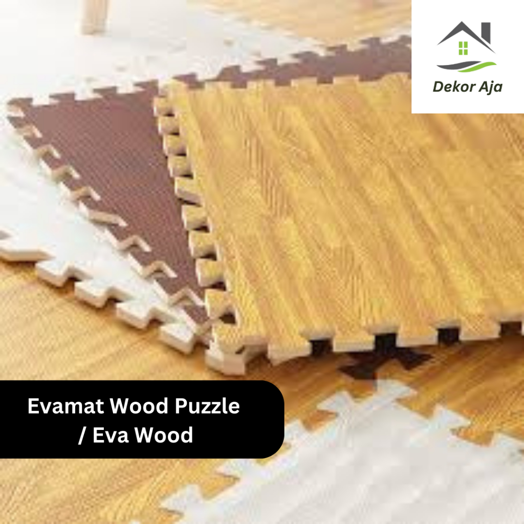 Jual Puzzle Alas Lantai Evamat Wood / Karpet Alas Eva Puzzle Motif Kayu ...