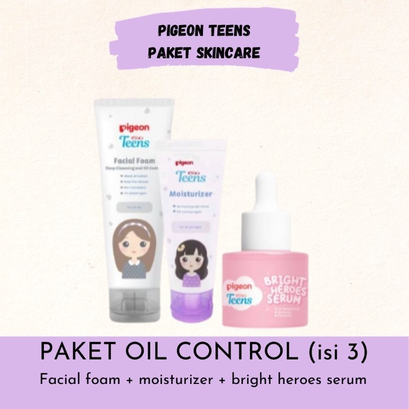 Jual Pigeon Teens Paket Lengkap Skincare Remaja 1 Set Mencerahkan ...