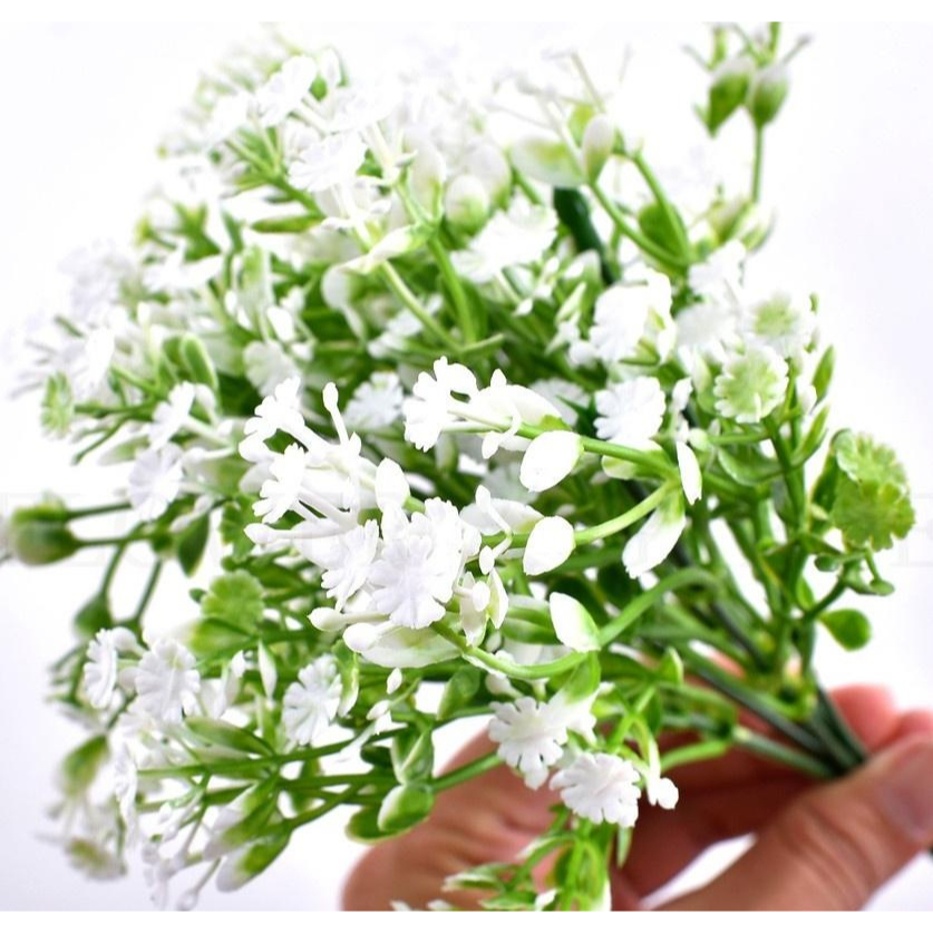 Jual 5 Cabang Baby Breath 1 cm Tinggi 28 cm Bouquet Artificial Flower ...