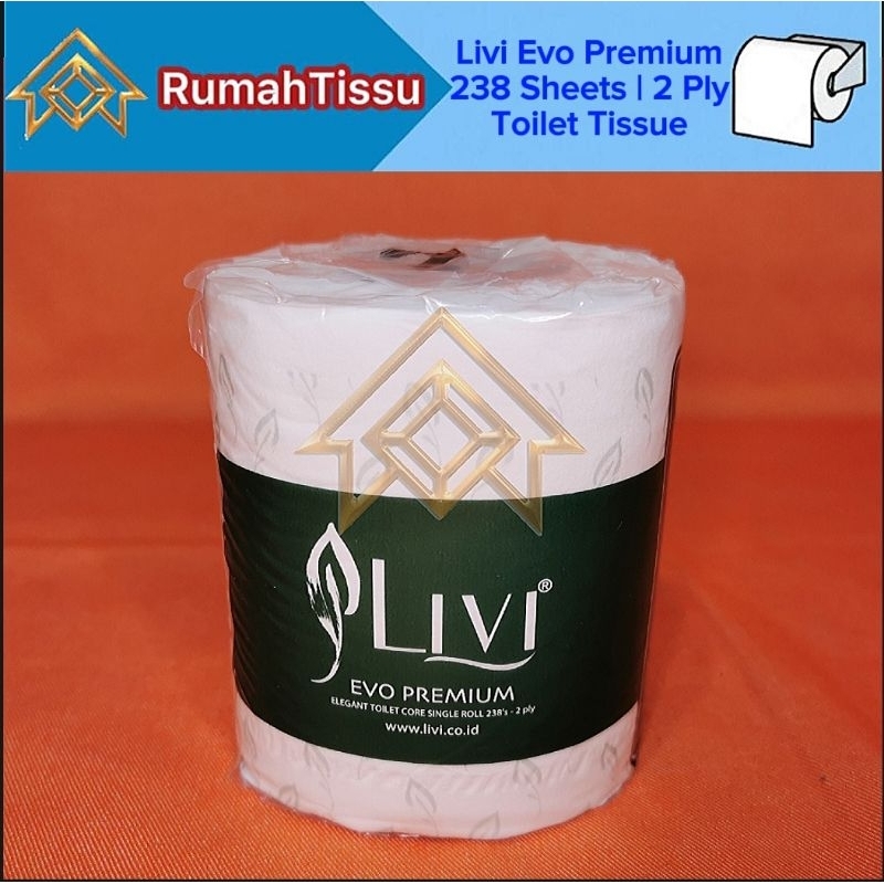 Jual Tisu Livi Evo Elegant Single Core 238 Sheets 2 Ply Toilet Tissue ...