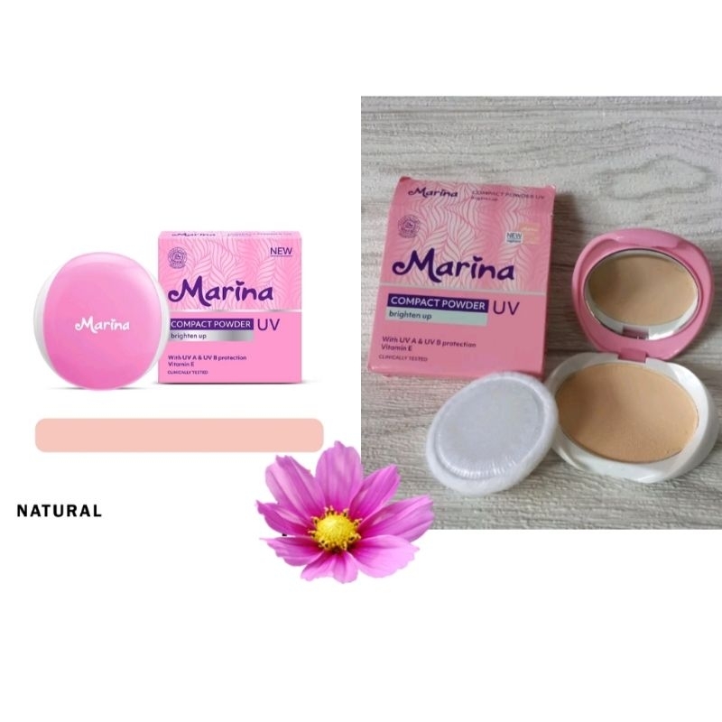 Jual MARINA COMPACT POWDER UV BRIGHTEN UP / BEDAK MARINA PADAT NATURAL ...