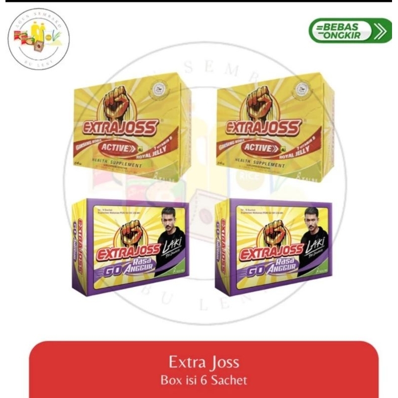 Jual Extra Joss Anggur dan Active Box isi 6 Sachet | Shopee Indonesia