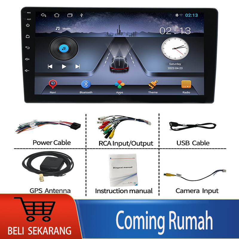 Jual Stereo Mobil 7 inci Universal Android 12 Head Unit In-Dash Layar IPS 2.5D Dengan Penerima ...