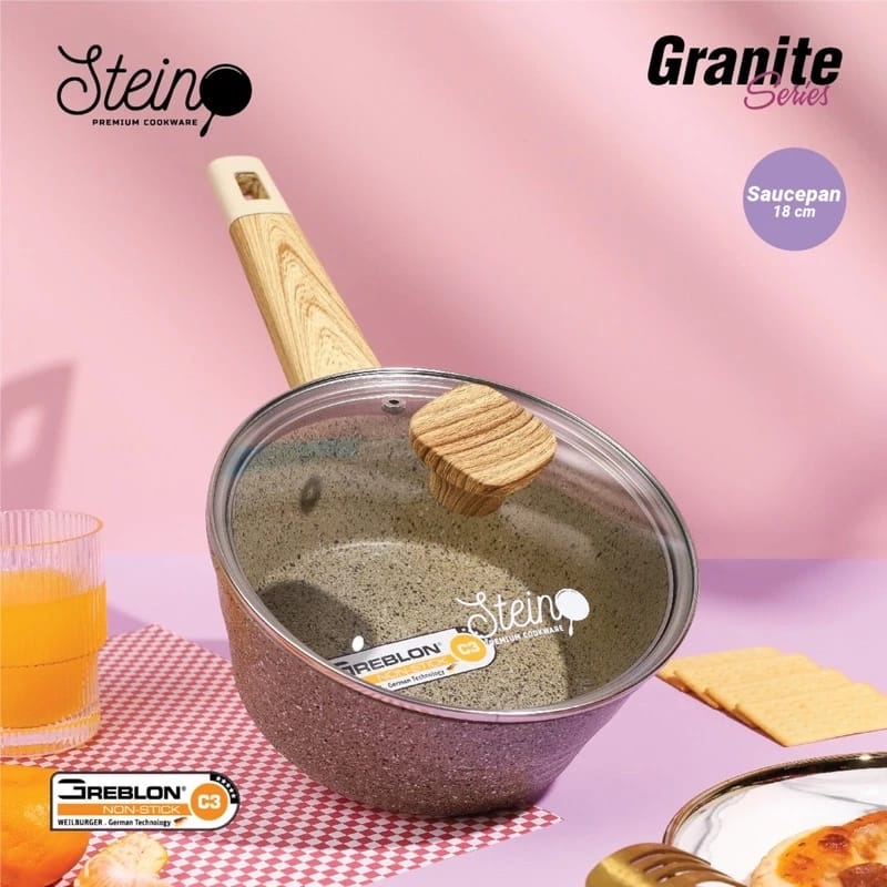 Jual STEIN COOKWARE 18 CM SAUCEPAN WITH LID / PANCI MASAK KACA | Shopee ...