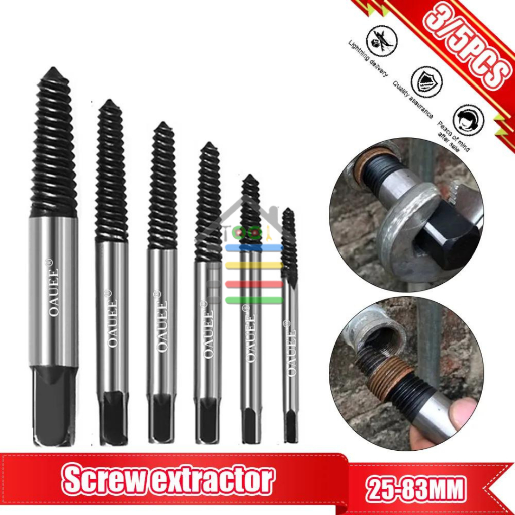 Jual SCREW EXRAKTOR TAP PEMBUKA BAUT DOL RUSAK DLL SET 5IN1 6IN1 ...