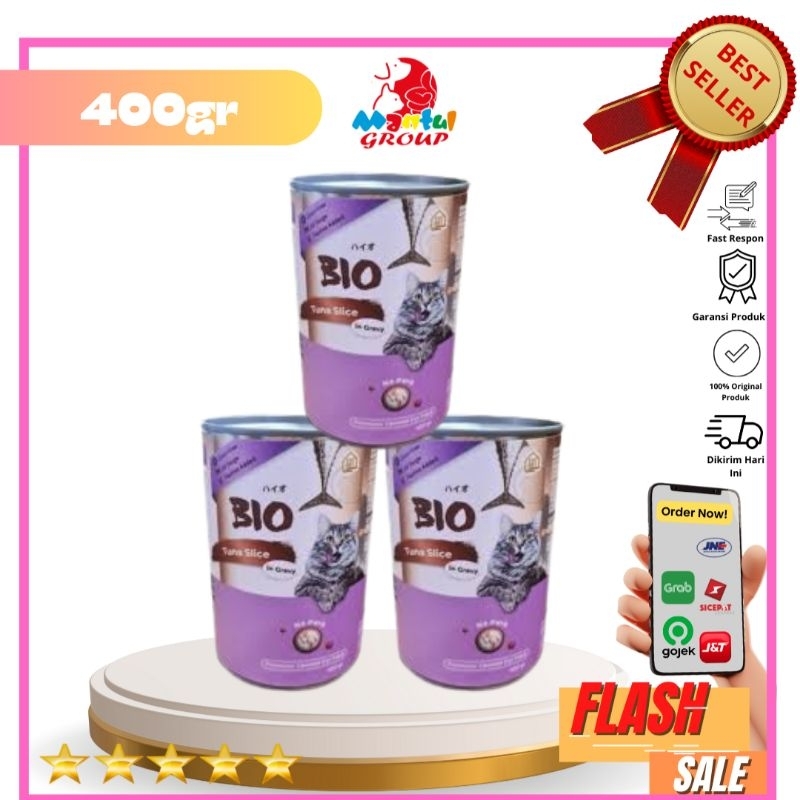 Jual Makanan Kucing Bio Cat 400gr Tuna (KALENG) | Shopee Indonesia