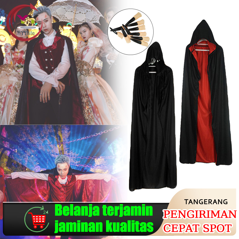 Jual 140CM Jubah cosplay halloween dracula / vampire / death / witch ...