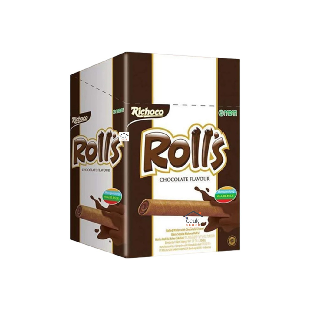 Jual Nabati Richoco Rolls Kue Wafer Roll Isi Cokelat | Shopee Indonesia