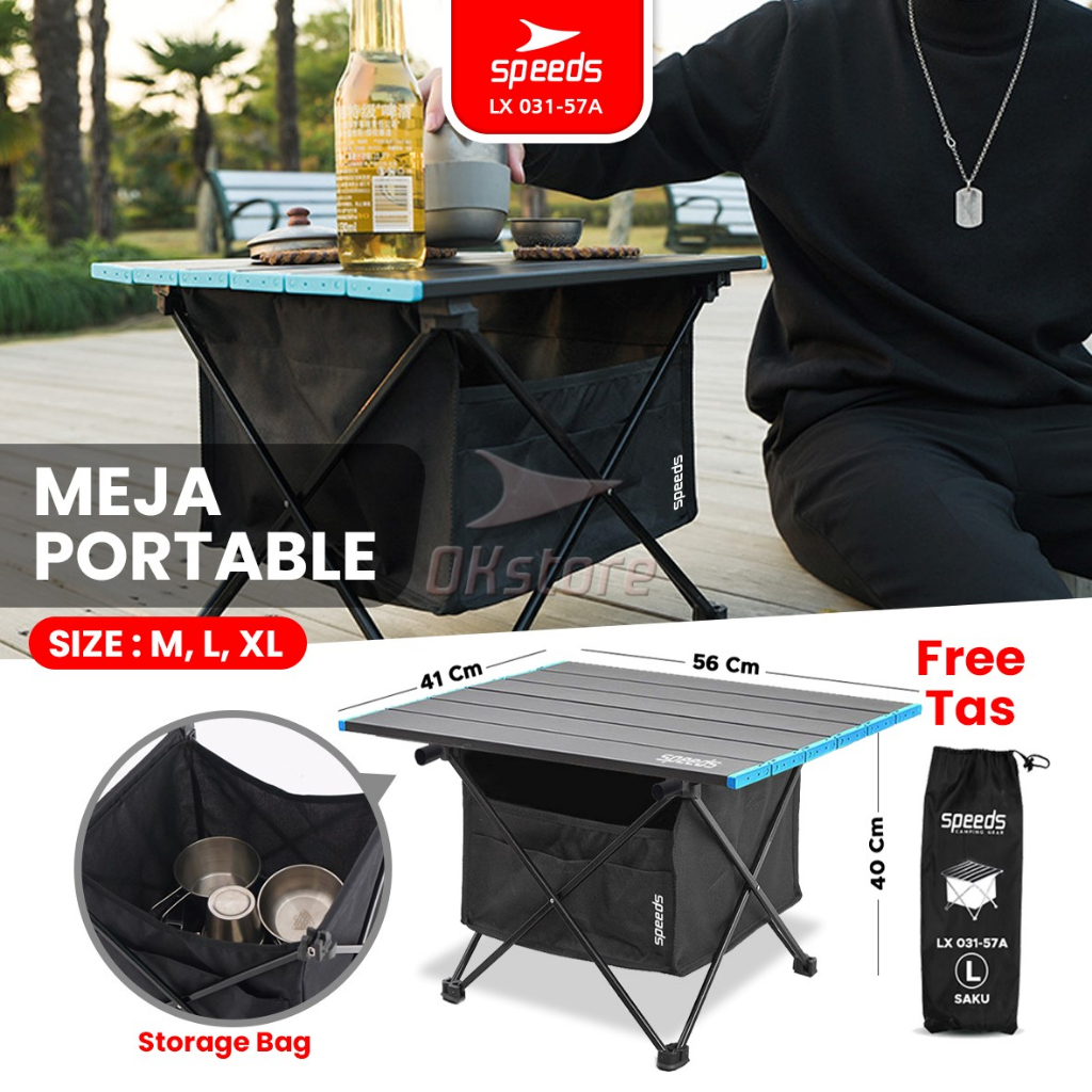 Jual SPEEDS Meja Lipat Almunium Portable Outdoor Indoor Folding Picnic ...