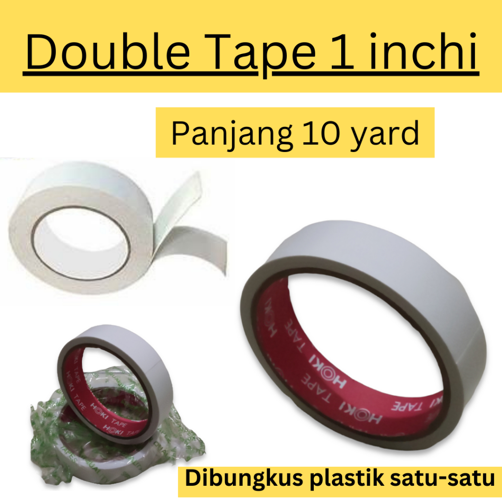 Jual Double Tape 1 inchi/ Doubletip/ Dobel Tape, Isolasi/ Lakban ...