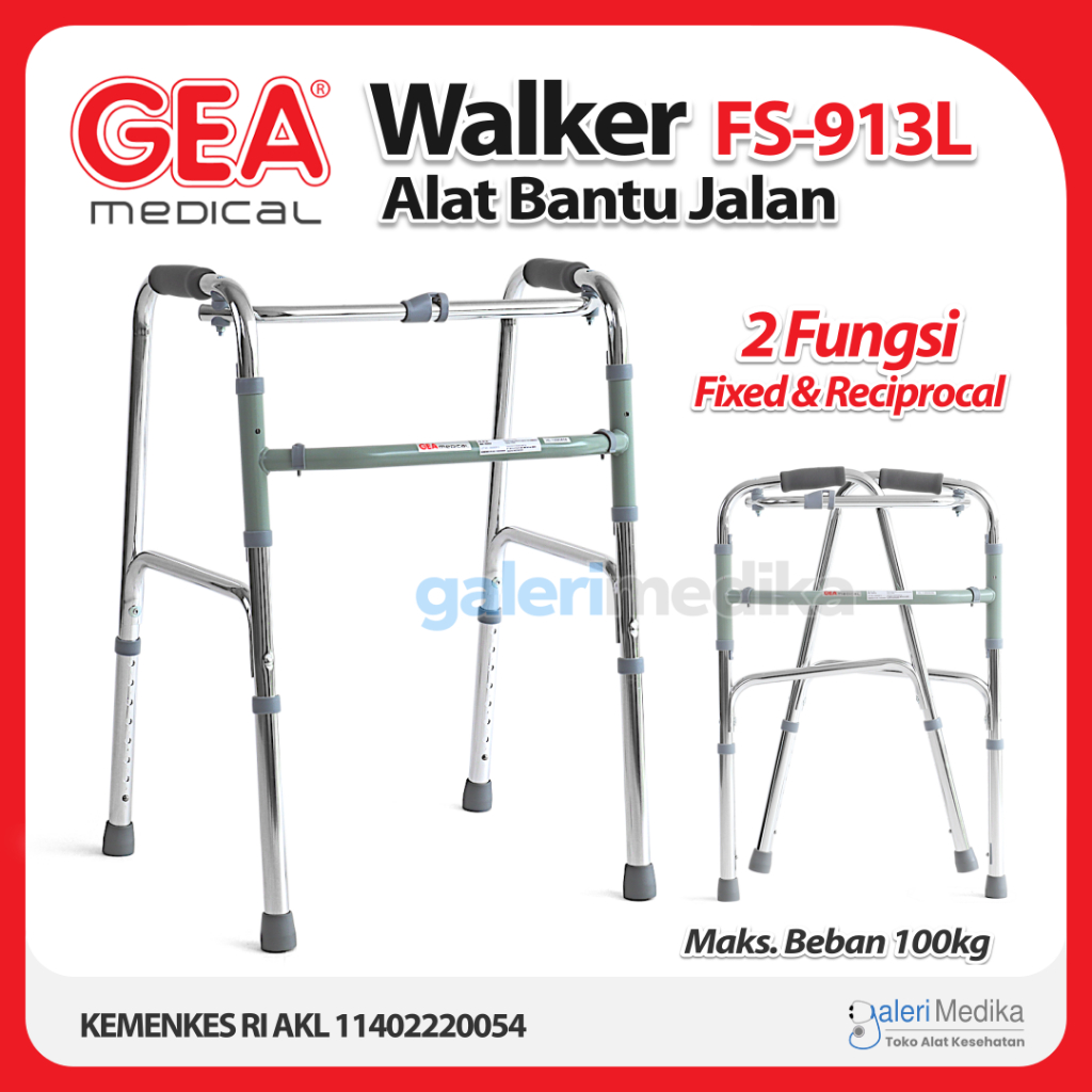 Jual Walker / Tongkat Alat Bantu Jalan GEA FS913L / FS 913 L / FS-913L - Alat Latihan Jalan ...