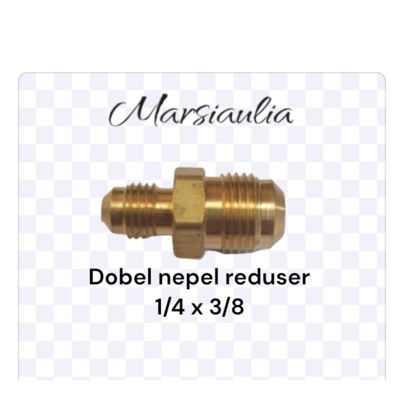 Jual double nepel reduser 1/4 x 3/8 drat luar 3/8 x 1/4 dobel neple ...