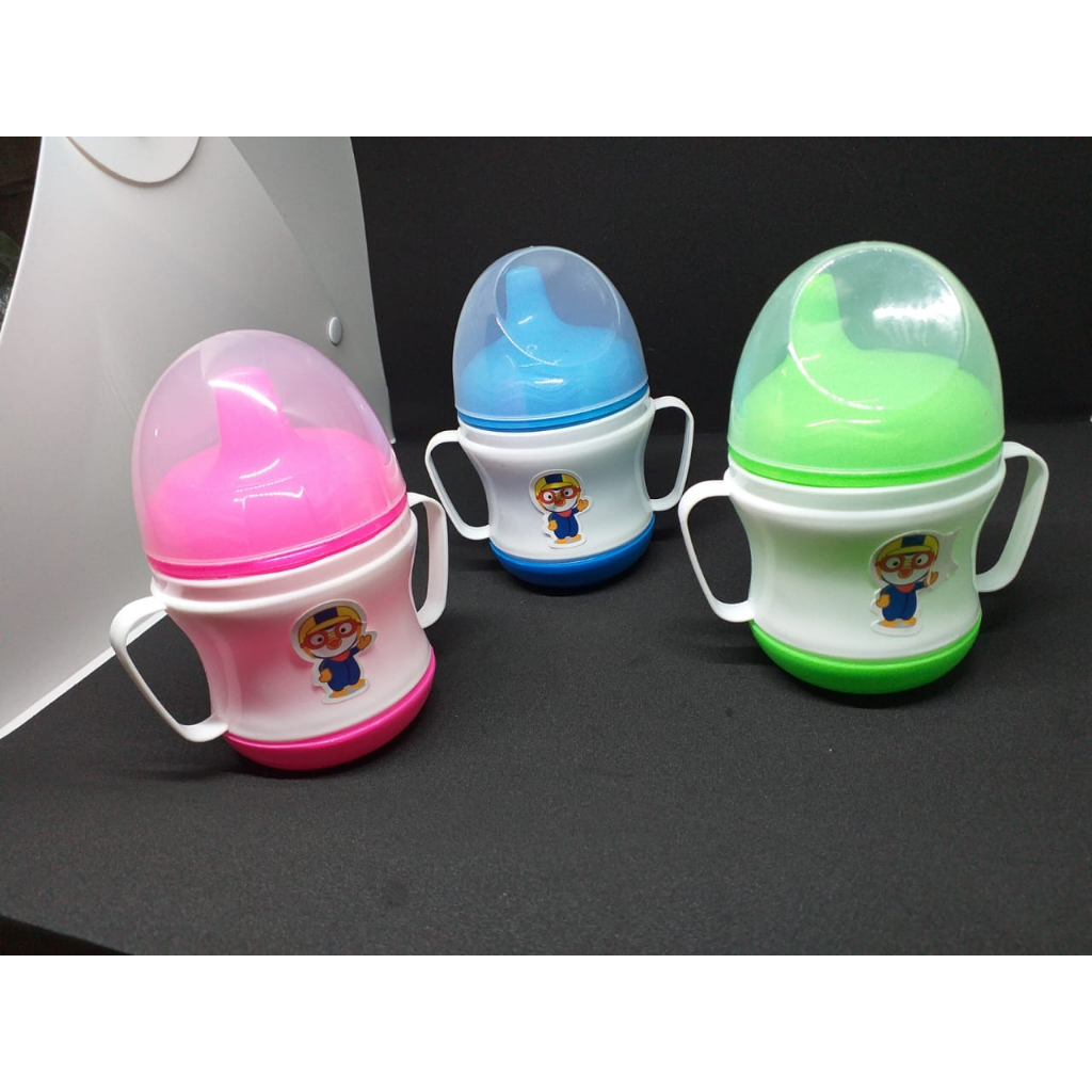 Jual Mug Gelas Bayi Dot Motif Pororo Terdapat Tutup Bahan Plastik ...