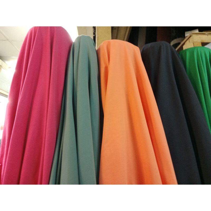 Jual bahan kain interlock premium kaos cotton kain interlok (harga 1 ...