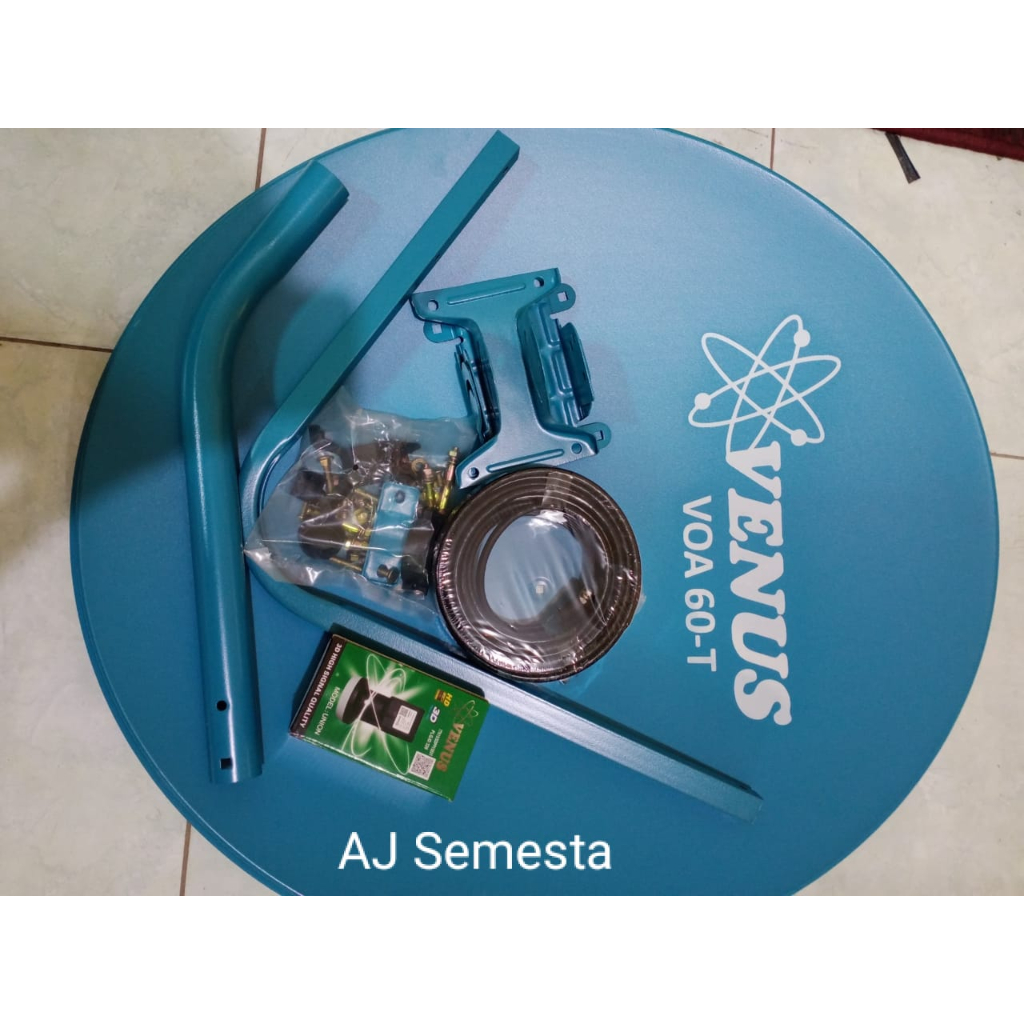 Jual Dish Parabola Mini Venus 60cm Biru Paket Lengkap Kabel + Lnb ...
