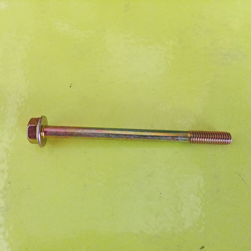 Jual FLANGE BOLT M6 X 100 / BAUT TOPI M6 X 100 KUNING / FLANGE BOLT ...