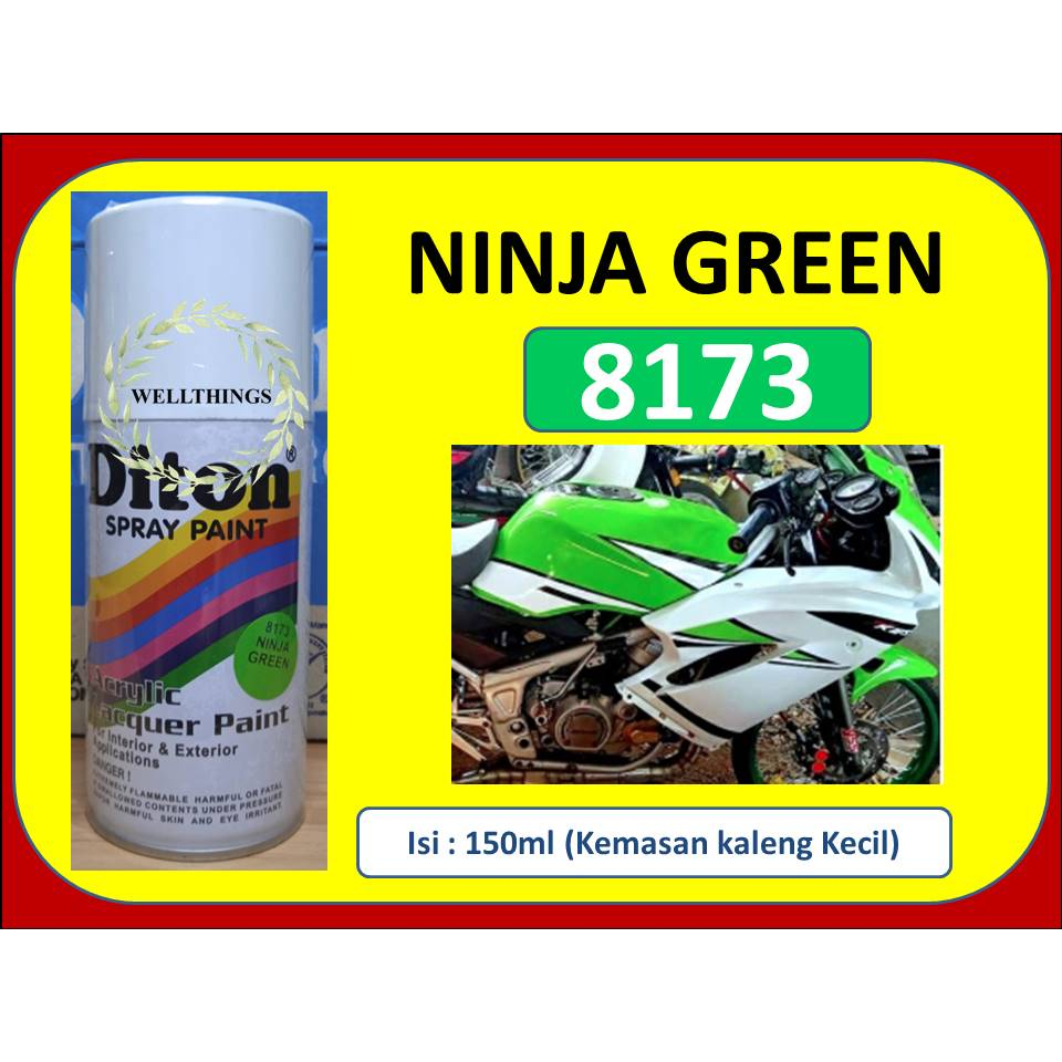Jual Cat Pilox Diton 8173 150cc Ninja Green Spray Kawasaki Ijo Hijau ...